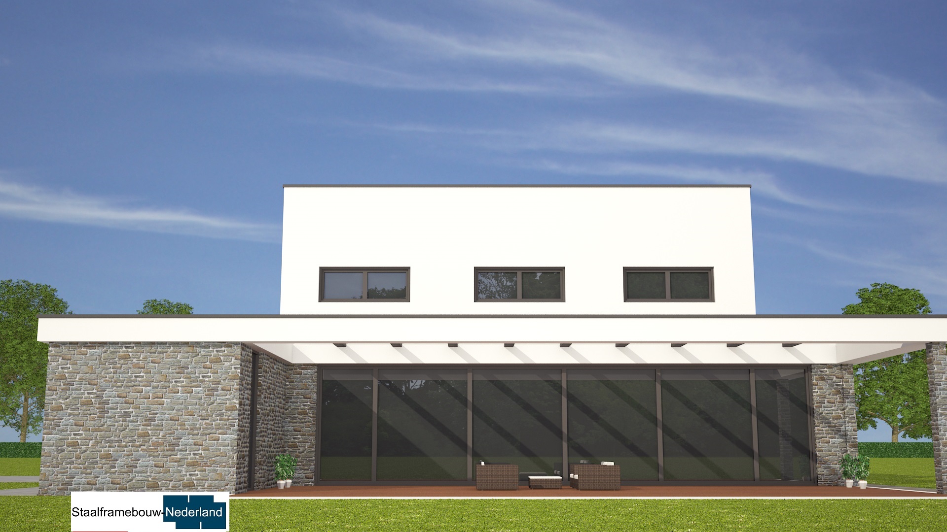 Moderne kubustische woning M163 - Staalframebouw Nederland | Duurzaam ...