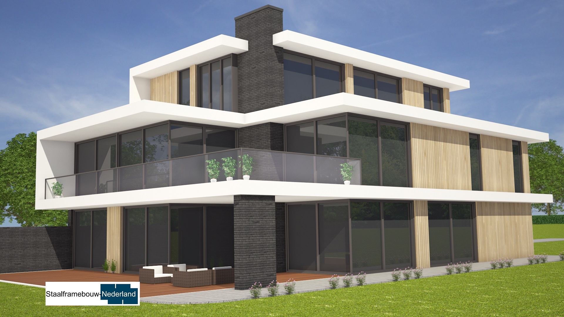 Moderne kubistische woning M141 - Staalframebouw Nederland | Duurzaam ...