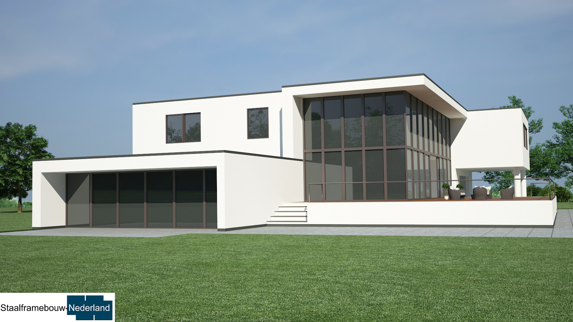 Moderne kubustische woning M51 - Staalframebouw Nederland | Duurzaam ...