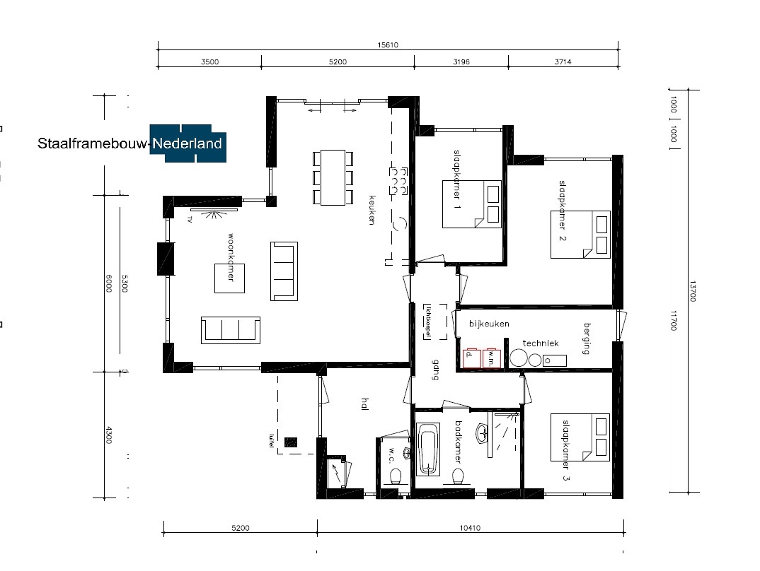Bungalow B147 v2 - Staalframebouw Nederland | Duurzaam & Energiezuinig ...